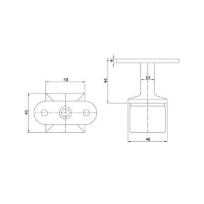 Round Glass Cap Rail Inline Splice Coupler | Ironwood Connection ...