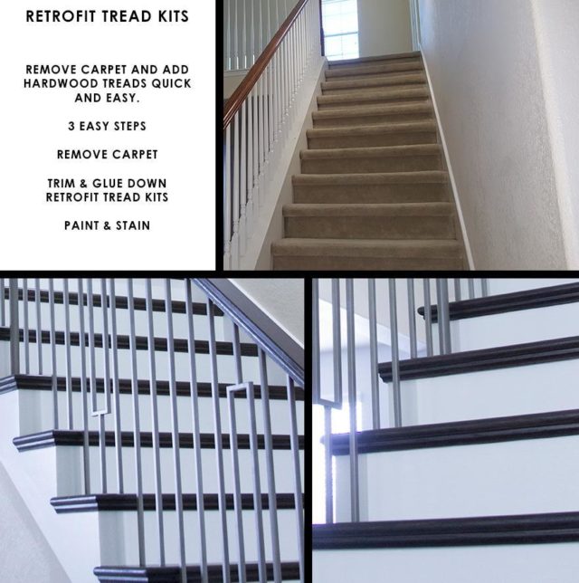 48″ RetroFit Return Tread Kit with Riser | Ironwood Connection | Stair ...