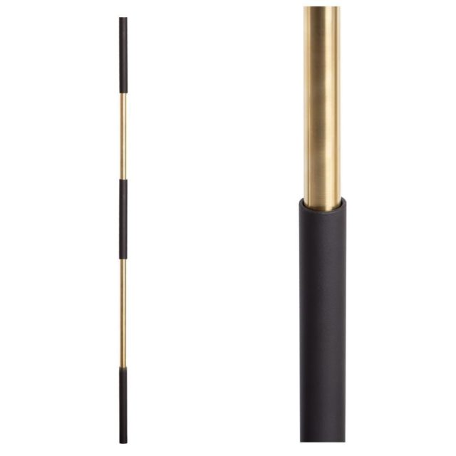 SoHo – Satin Black Base on Brass Baluster | Ironwood Connection | Stair ...