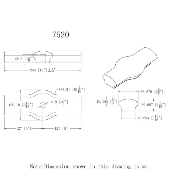 7520 Tandem Cap Wood Handrail Fitting | Ironwood Connection | Stair ...